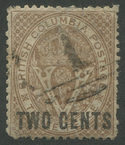 Provincial Stamp - British Columbia #8 - Used - Deveney Stamps