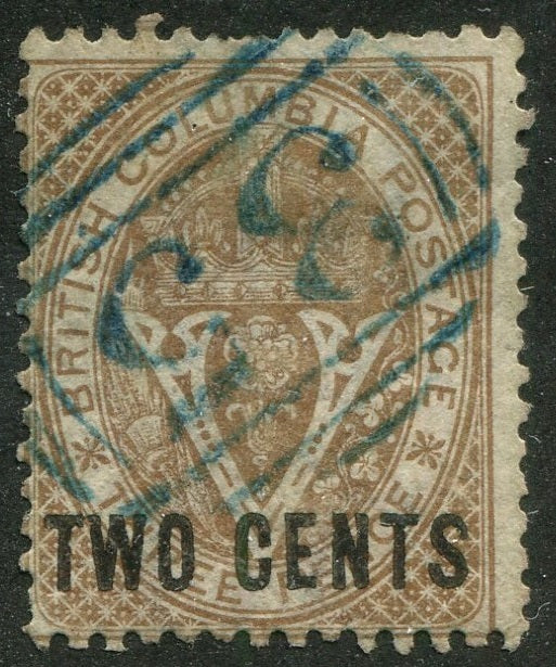Provincial Stamp - British Columbia #8 - Used - Deveney Stamps