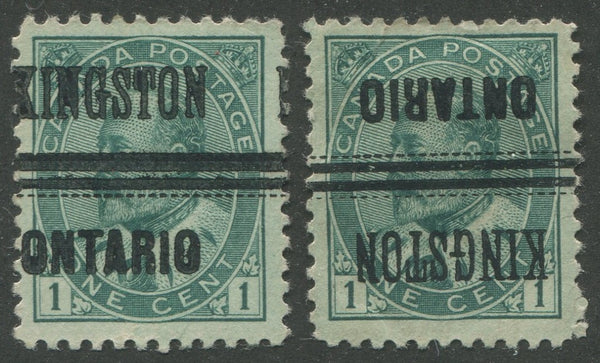 Canada Town & City Precancel - KINGSTON 1-89, 1-89-I - Deveney Stamps
