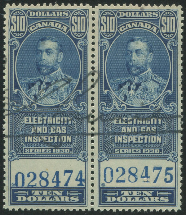 Canada Federal Revenue - FEG11 - Chevrier Signed Pair - Deveney Stamps
