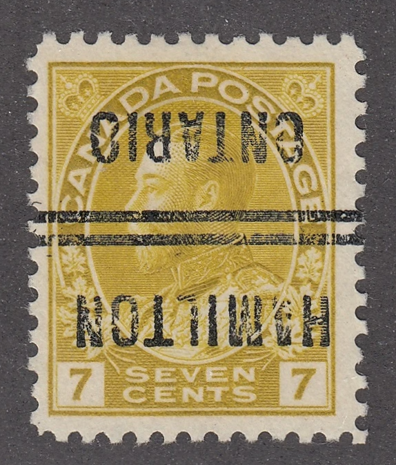 CANADA PRECANCEL HAMILTON 1-113-I 210114 - Deveney Stamps
