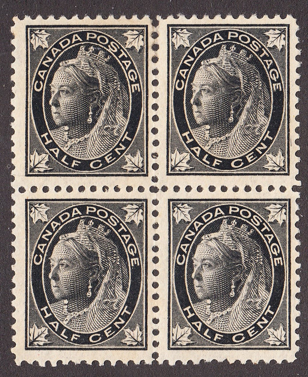 Canada #66i - Mint Major Re-Entry Block of 4 - Deveney Stamps