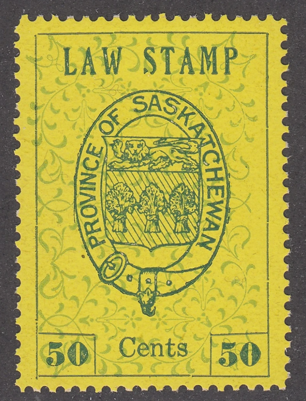 CANADA REVENUE SL5 MINT SASKATCHEWAN LAW 210128 - Deveney Stamps