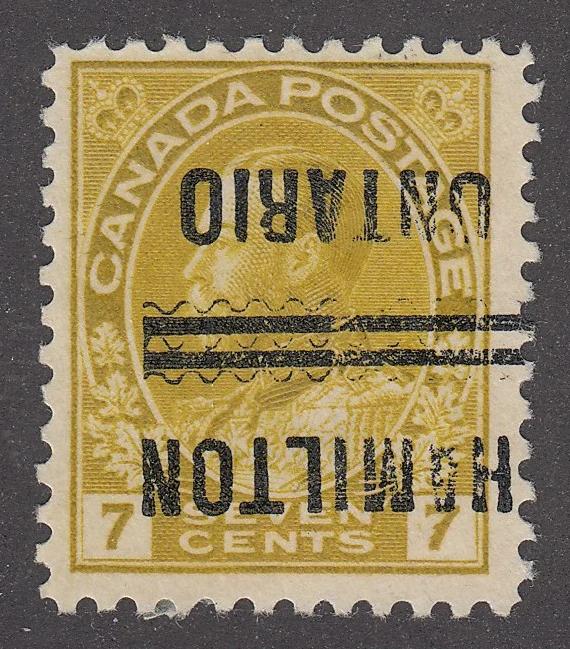 CANADA PRECANCEL HAMILTON 1-113-I 220704 - Deveney Stamps