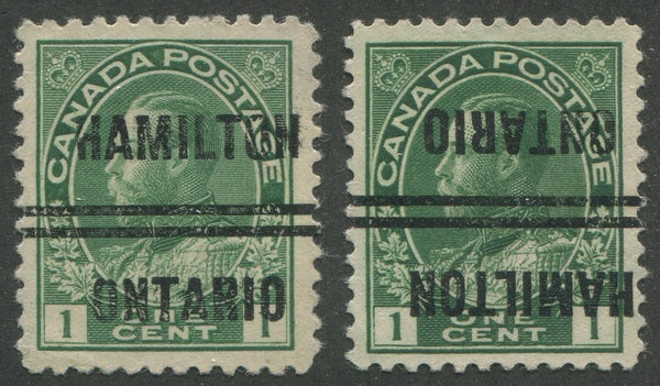 CANADA PRECANCEL HAMILTON 3-104, 3-104-I 220928 - Deveney Stamps