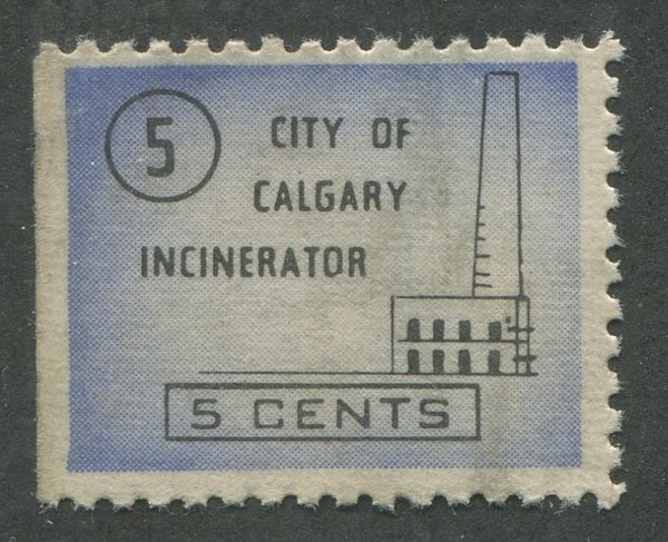 CANADA REVENUE CITY OF CALGARY INCINERATOR STAMP 200624 - Deveney Stamps