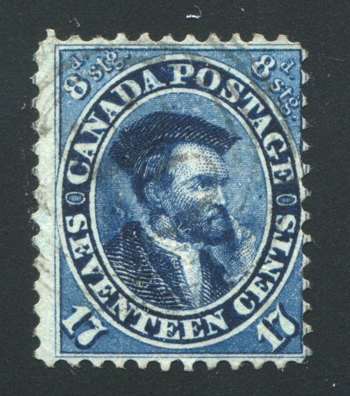 Canada #19iii Used Burr Over Shoulder Variety - Deveney Stamps