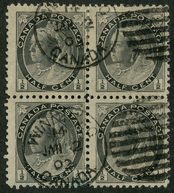 Canada Used Stamp - Canada #74 Block of 4 - Deveney Stamps