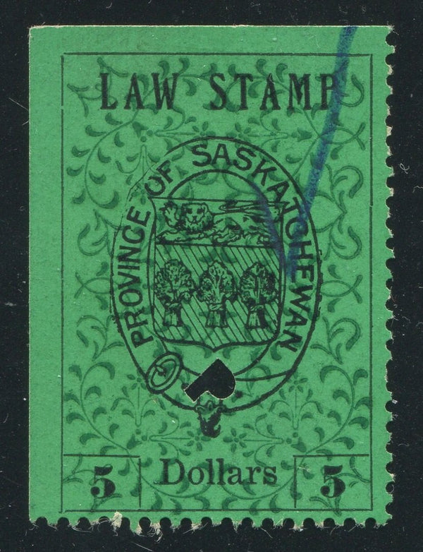 CANADA REVENUE SL10 USED SASKATCHEWAN LAW STAMP 171101 - Deveney Stamps