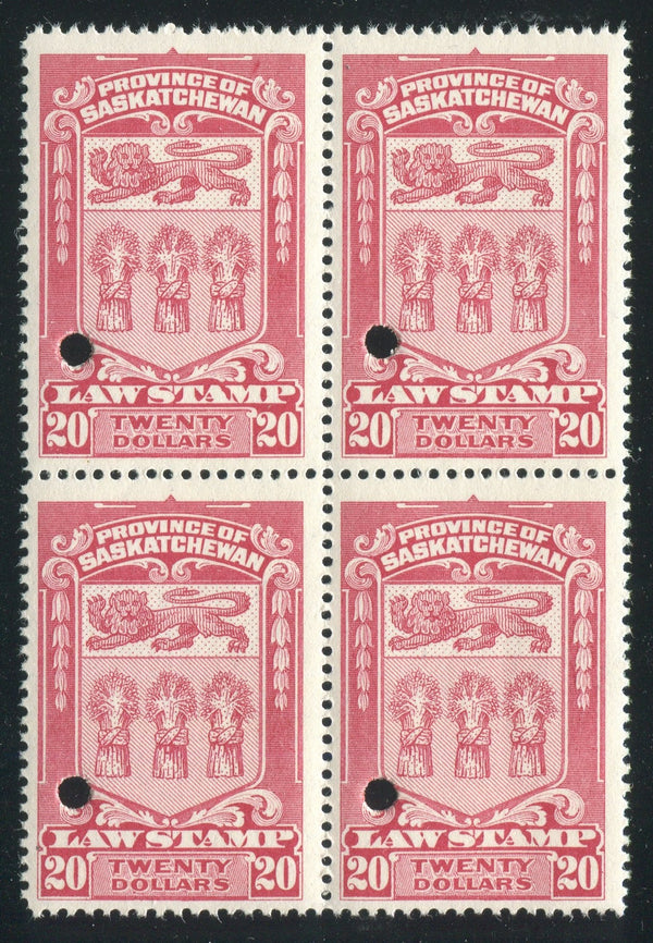 Canada Provincial Revenue - SL66 - Specimen Block of 4 - Deveney Stamps