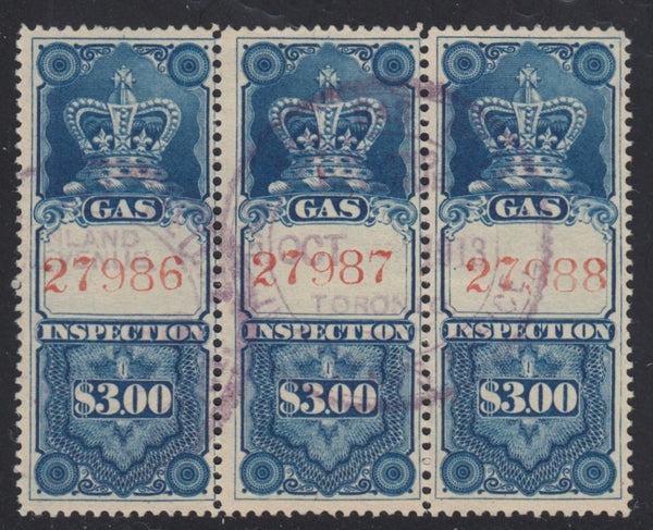 Canada Federal Revenue - FG14 - Used Strip - Deveney Stamps