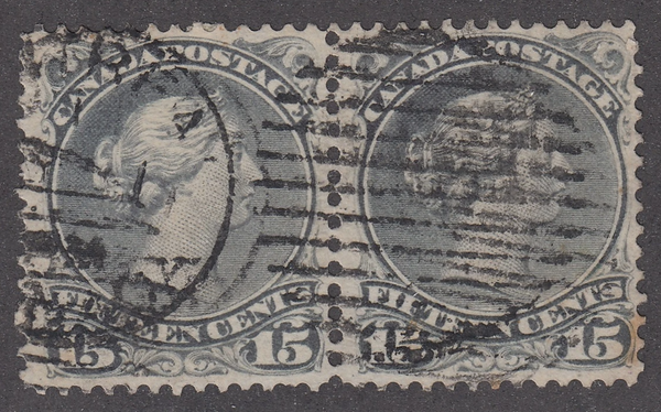 Canada Used Stamp - Canada #30 - Pair - Deveney Stamps