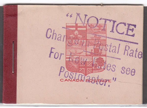 Canada Booklet - Canada BK5f - Complete Booklet - Deveney Stamps