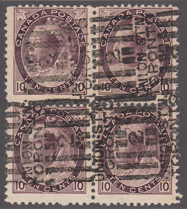 Canada Used Stamp - Canada #83 - Block - Deveney Stamps