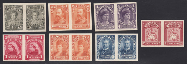 Provincial Stamp - Newfoundland 78P-86P - Proof Pairs Set - Deveney Stamps